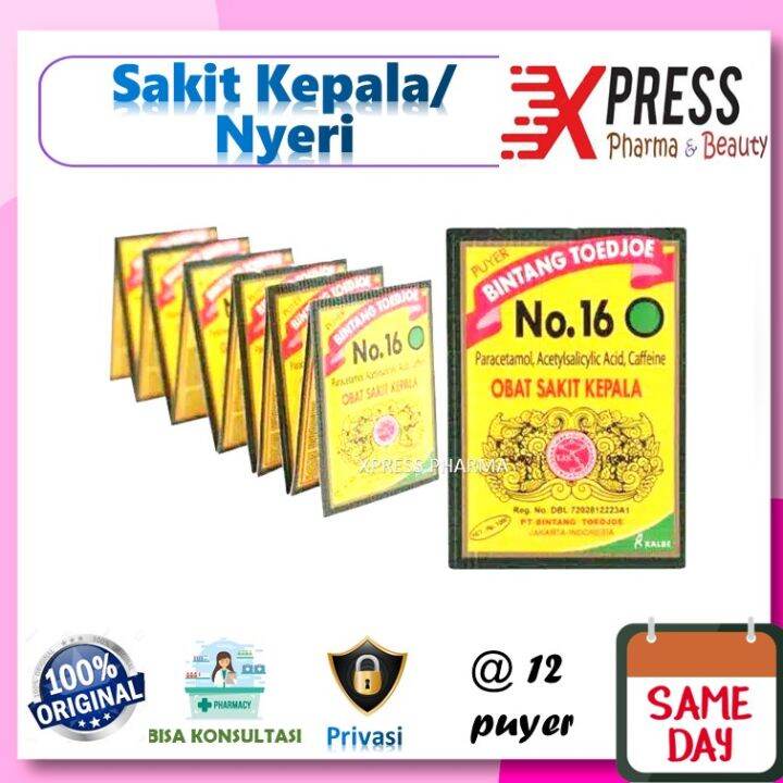 ⚡XPRESS⚡ Puyer No 16 isi 12 sachet Bintang Todjoe Tujuh Puder 38 Kalbe ...