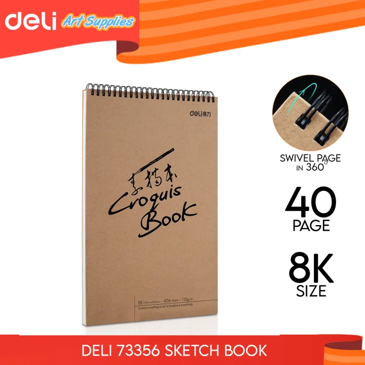Deli Sketch Book 40 Pages 73356 [7973356] | Lazada PH