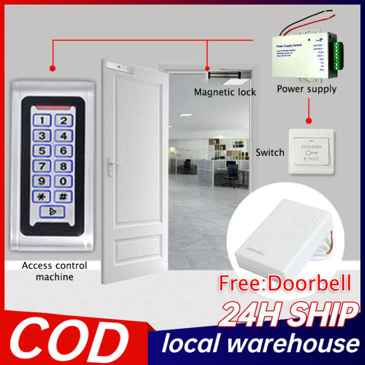 Metal Access Control Machine Set With Free Doorbell Electric Magnetic ...