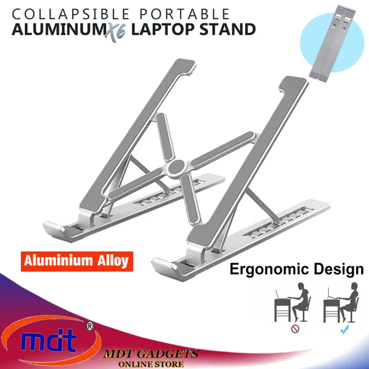 Universal Aluminum Alloy X6 Laptop Stand Adjustable Bracket Collapsible ...