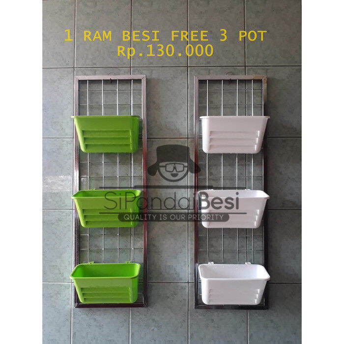 Besi Ram dan Pot Gantung Tanaman - Wiremesh - Gantungan Pot - Rak Pot ...