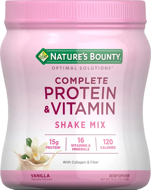 Nature's Bounty Optimal Solutions Complete Protein & Vitamin Shake Mix ...
