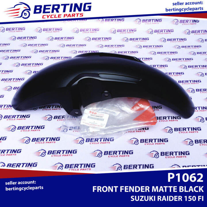 SGP FRONT FENDER MATTE BLACK Suzuki Raider 150 FI Genuine 53111-12K00 ...