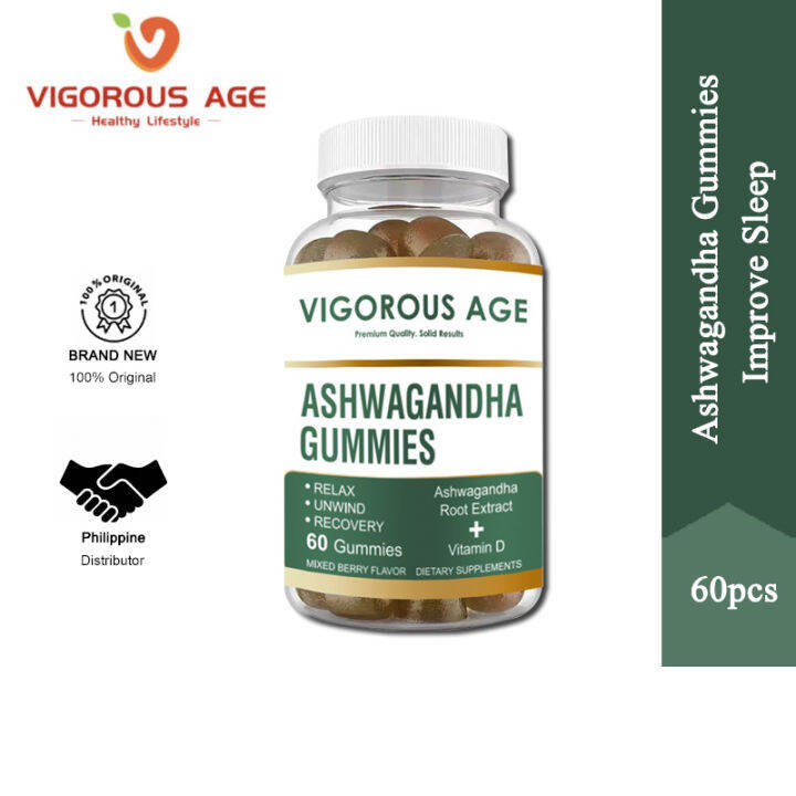 Vigorous Age Ashwagandha Gummies Improve Sleep Relief Fatigue Stress ...
