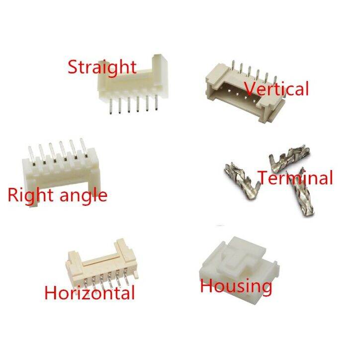 HY2.0 2.0mm 2 3 4 5-8P Straight Right Angle Vertical Horizontal Board to Wire JST Housing ...