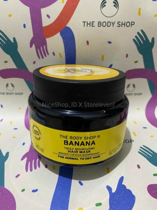 The body shop Banana truly Nourising Hair Mask 240 ml - banana | Lazada ...