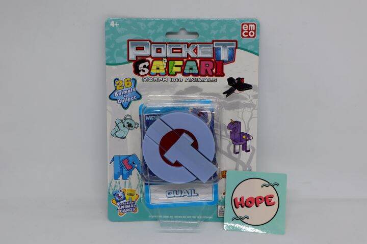 Emco Pocket Safari QUAIL Huruf Q Transform Robot Animal Mainan Edukasi ...