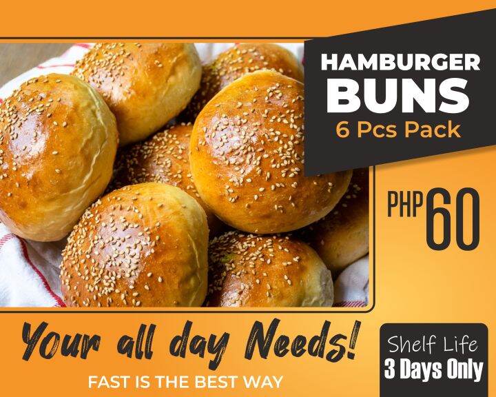 Hamburger Buns 6 Pieces Pack bread | Lazada PH