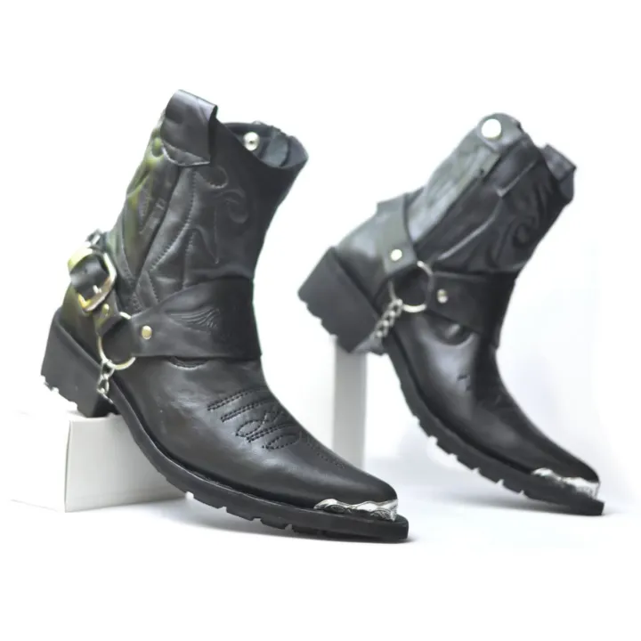 Sepatu Jenggel Jungle Boots Kulit Bikers Touring Adventure Motor Moge ...
