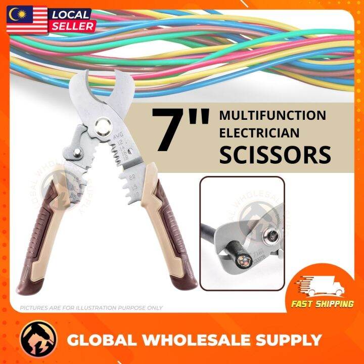 7" Wire Stripper Plier Crimping Cable Cutter Electrician Tools Terminal ...