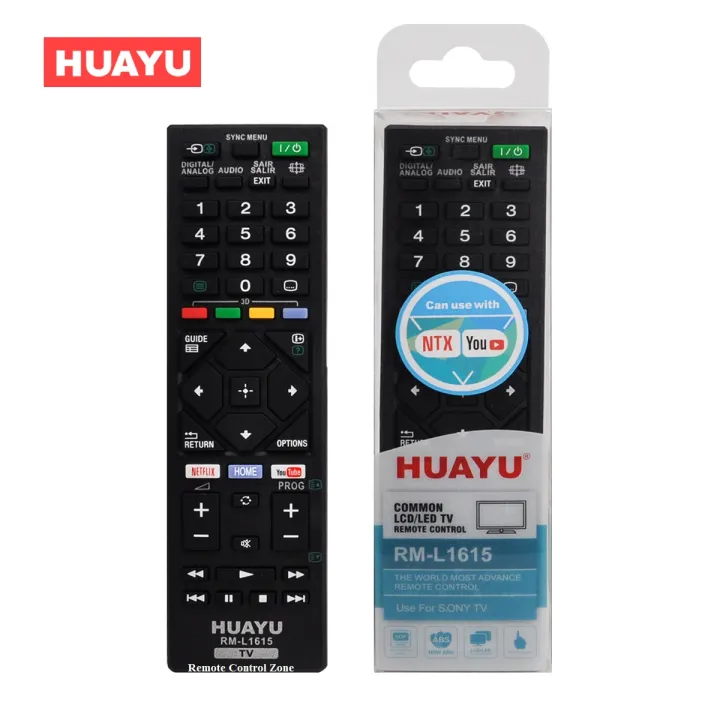 SONY SMART LCD LED TV Replacement wireless Remote Control HUAYU RM-L1615 | Lazada PH