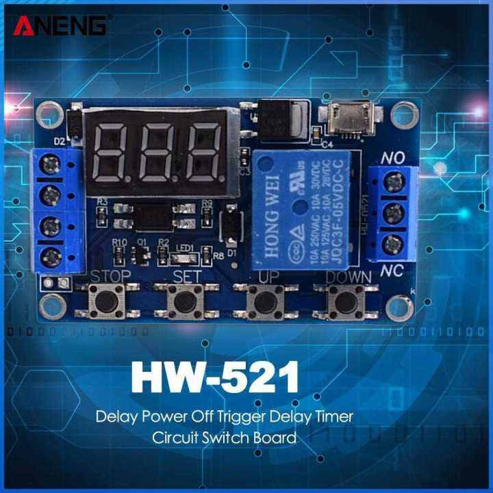 【ANENG】1-Way Relay Module Delay Power Off Trigger Delay Timer Circuit Switch Board | Lazada PH
