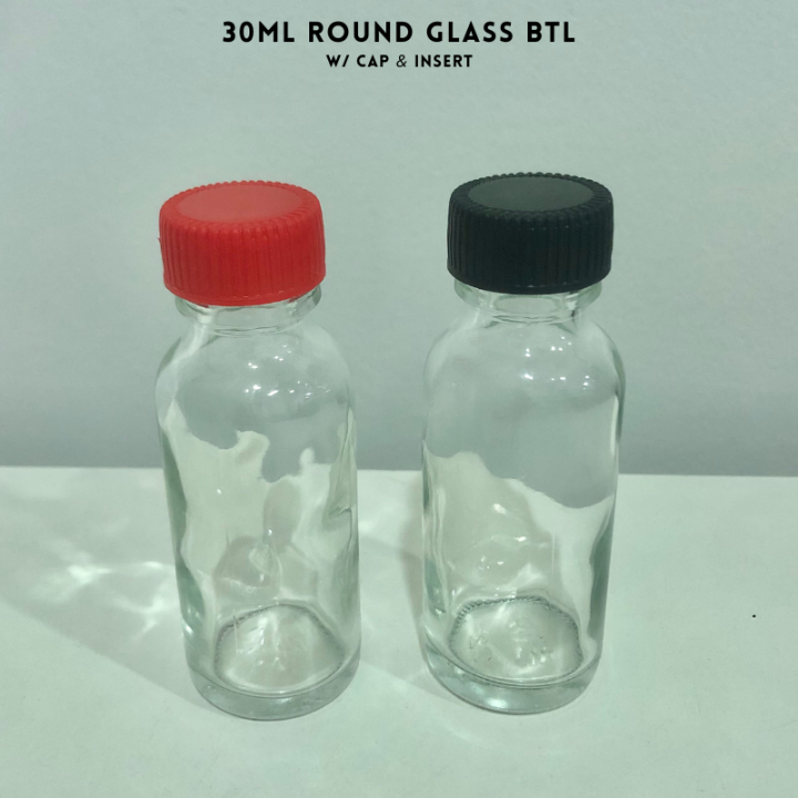 30ml Round Glass Bottle for Liniment, Liquid Repacking Sampling Bottle ...