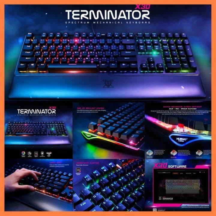 บริการเก็บเงินปลายทาง Nubwo X30 Terminator / Mechanical Gaming Keyboard ...