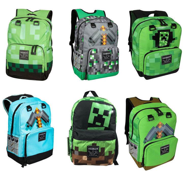 [okwish] Minecraft School Bag Elementary School Children School Bag ...