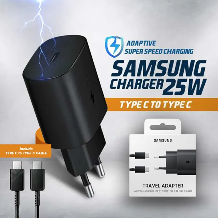 CHARGER SAMSUNG 25W SUPER FAST CHARGING type c to type c | Lazada Indonesia