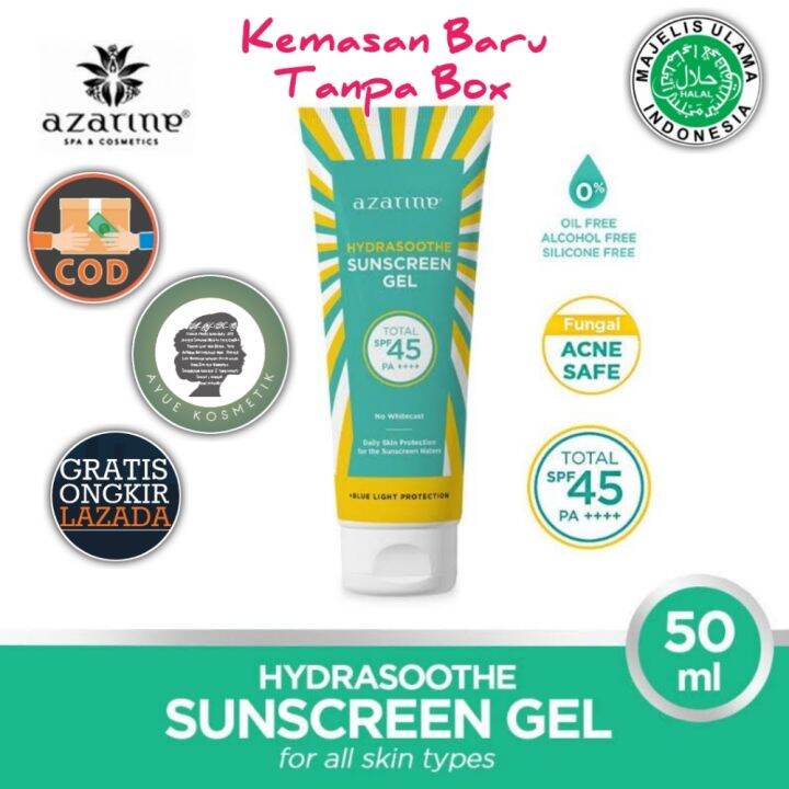 Azarine Hydrasoothe Sunscreen Gel SPF 45 PA++++ - | Lazada Indonesia