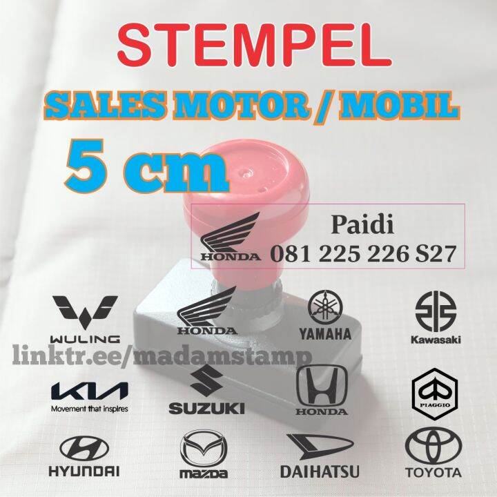 stempel nama nomor hp marketing motor mobil hape brosur sales honda ...