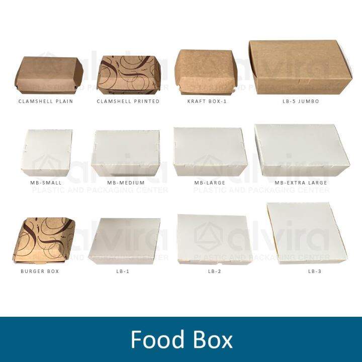 Meal box, Burger box, Spag box, Siomai box, Clamshell, Small, Medium ...