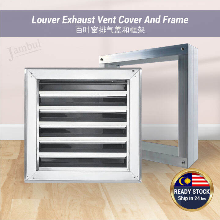 Stainless Steel Louver Exhaust Vent fan Cover Aluminum Frame Bingkai ...