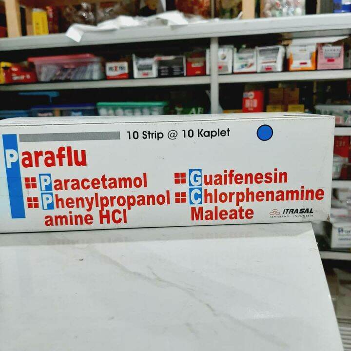 PARAFLU 10 TABLET / OBAT FLU BATUK DEMAM / BERSIN - BERSIN / HIDUNG ...