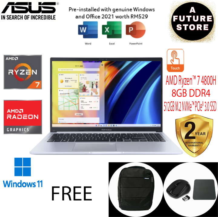 Asus Vivobook 15 M1502I-AE8163WS 15.6'' FHD Touch Laptop Icelight ...