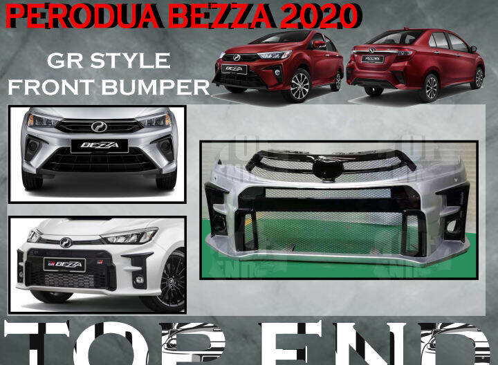 PERODUA BEZZA 2020 GR STYLE FRONT BUMPER MATERIAL FIBER GR SPORT LOOK ...
