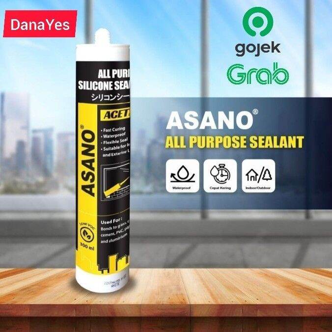 ASANO LEM SILICONE SEALANT ACETIC ASAM LEM SILIKON KACA KERAMIK METAL PVC 300ML | Lazada Indonesia