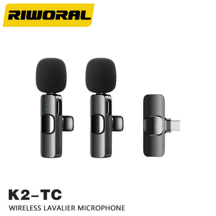 RIWORAL K1-TC K2-TC lapel wireless microphone mic case Intelligent ...