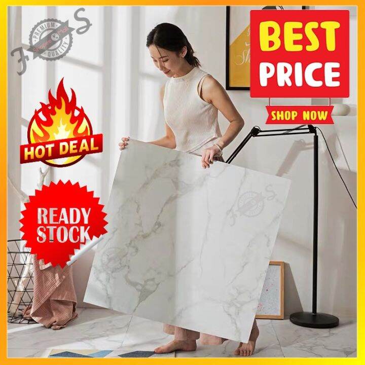 XXXL SIZE [2 KAKI X 2 KAKI] 5 PCS / BOX Marble Tile Vinyl Flooring ...