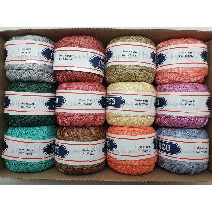 Monaco Mercerized Crochet Cotton 3 Ply [SOLID COLORS Set D] | Lazada PH