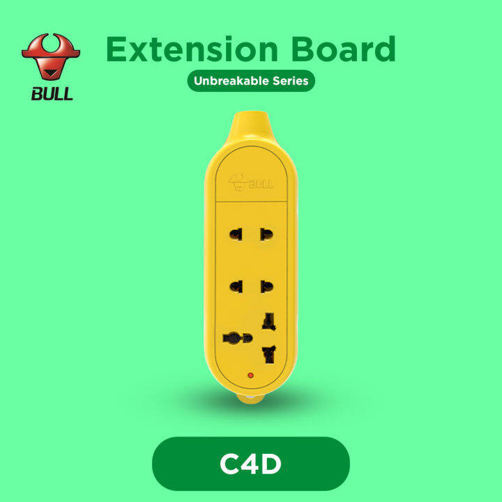 Bull Unbreakable Series Rewireable Extension Socket C4D 3 Outlets 4000w ...
