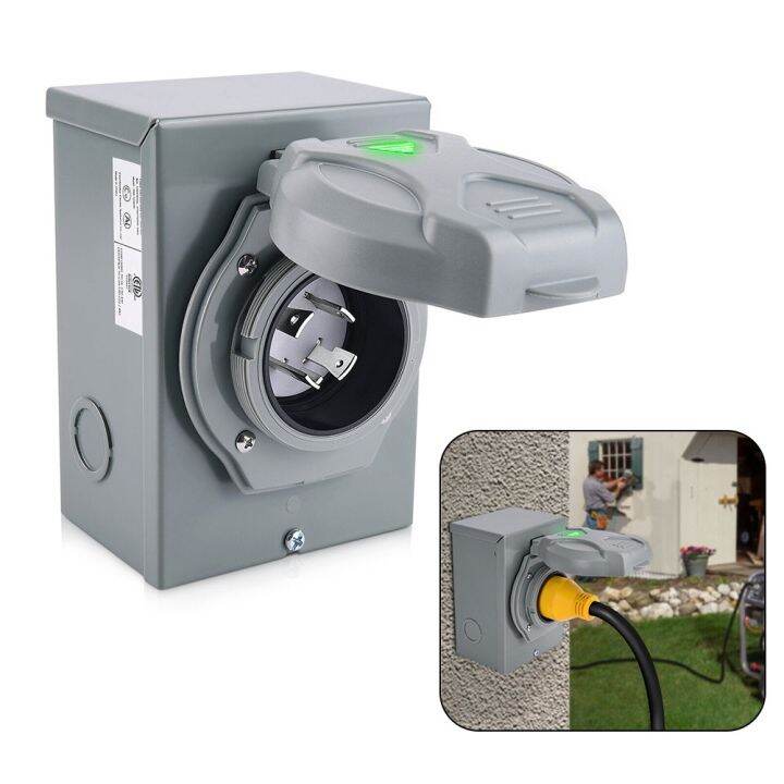 7500W/max Charging Pile Generator Indicator Power Entry Box Receptacle ...