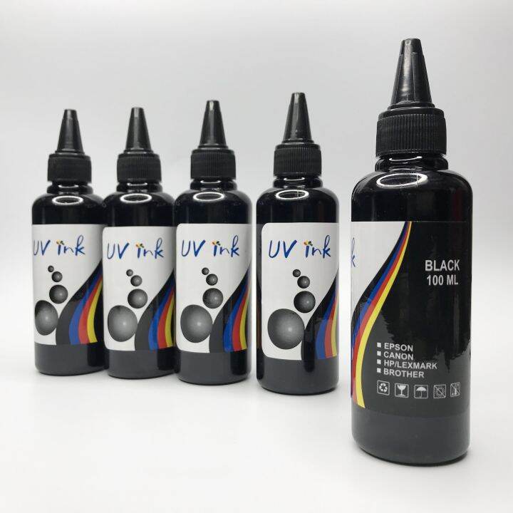 UNIVERSAL INK (Black), UV Ink Dye, 100ml, Best for Epson, Canon, Hp ...