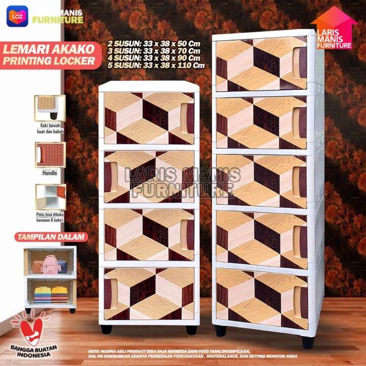 Lemari Pakaian Minimalis Swing Locker Printing Lemari Baju Mini Cabinet ...