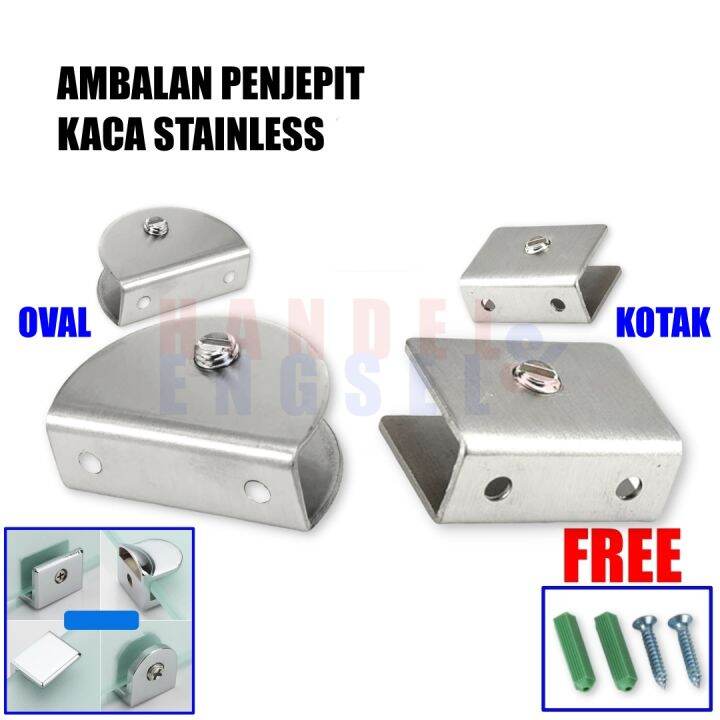 Ambalan Klip Kaca stanless oval dan kotak Jepit Kotak kotak dan klip ...