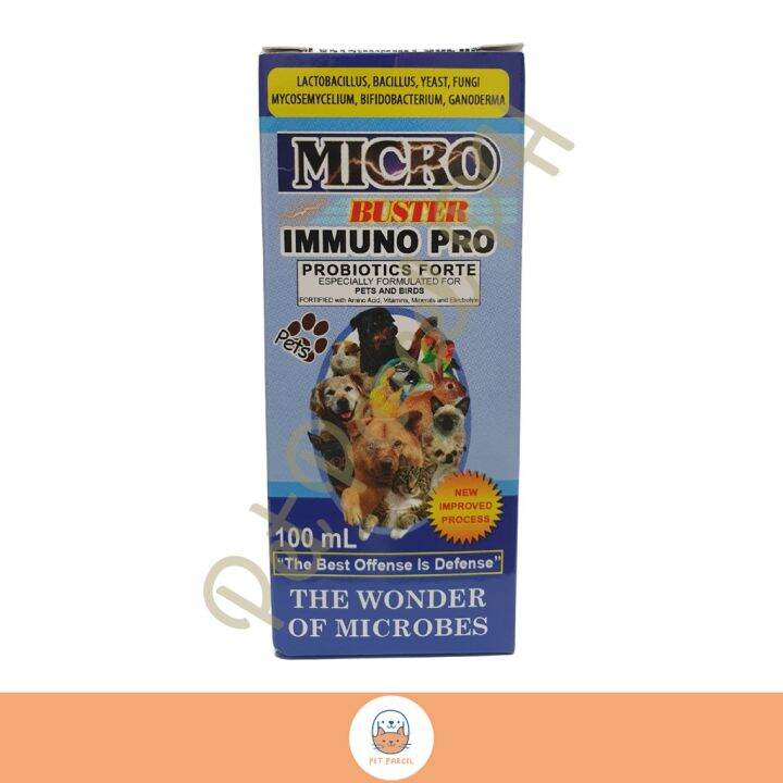 Micro Buster Immuno Pro Probiotics Forte for Pets and Birds 100 ml ...