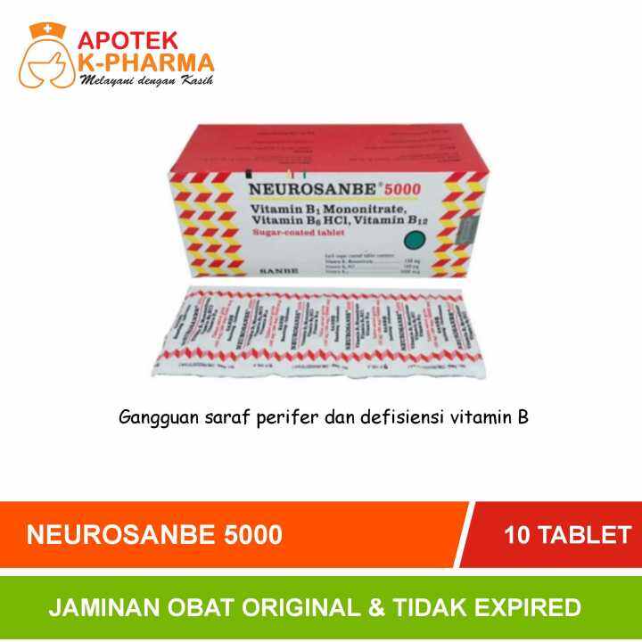 Neurosanbe 5000 Strip Isi 10 Tablet Obat Original Sanbe | Lazada Indonesia