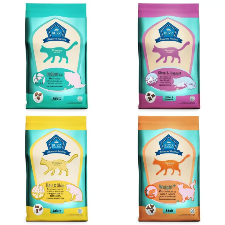 Buzz Cat Food Premium บัซซ์ แคท พรีเมี่ยม อาหารแมวสูตรพรีเมี่ยม ขนาด 1 ...