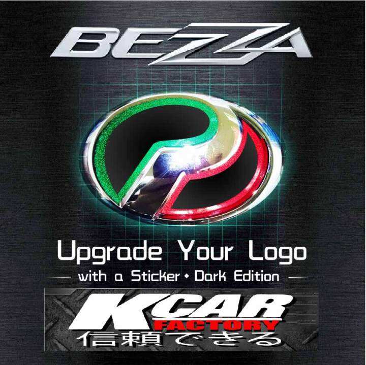 DARK EDITION BEZZA PERODUA LOGO STICKER REFLECTIVE WITH STEERING (3M ...