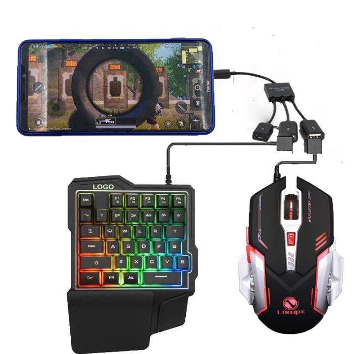 Gaming Converter/Wired Gaming Keypad Ergonomic Keyboard With LED ...