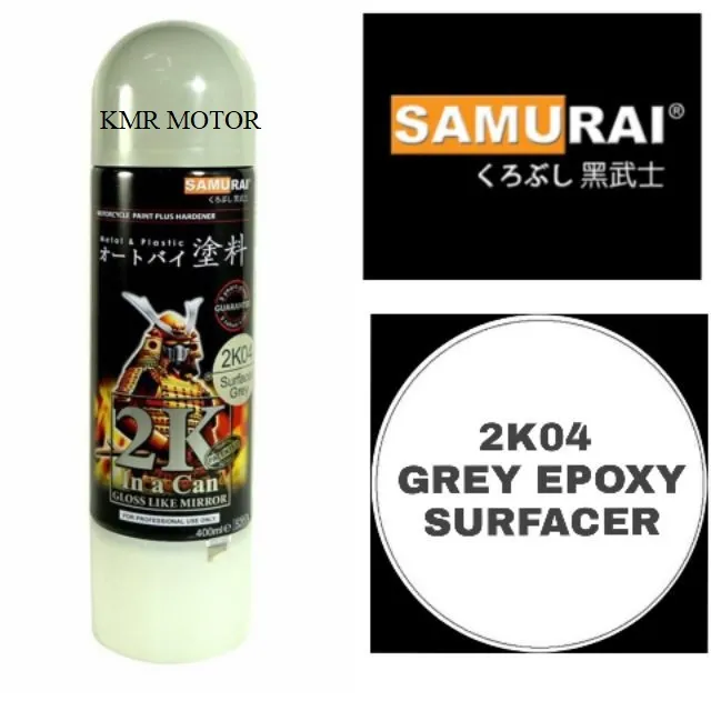 SAMURAI SPRAY UNDERCOAT EPOXY PAINT 2K04 SURFACER GREY - 400ml | Lazada