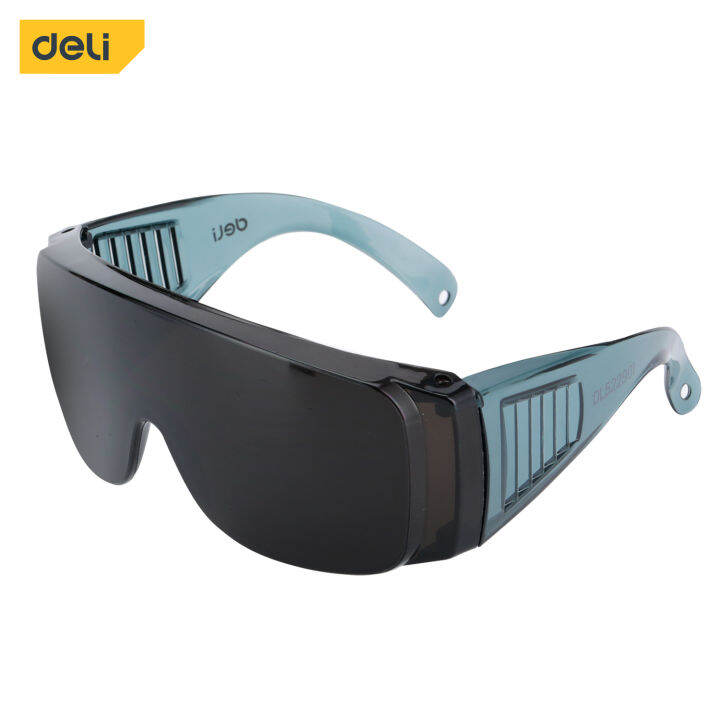Deli Kacamata Safety Goggles Hitam Besar dan Kuat EDL522901 | Lazada ...