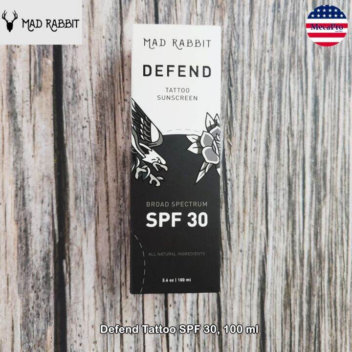 Mad Rabbit® Defend Tattoo SPF 30, 100 ml โลชั่นกันแดด ดูแลรอยสัก บำรุง ...