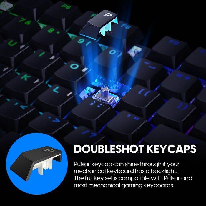 ( COD ) PULSAR LOW PROFILE KR ANSI Keycaps - Black Limited | Lazada ...