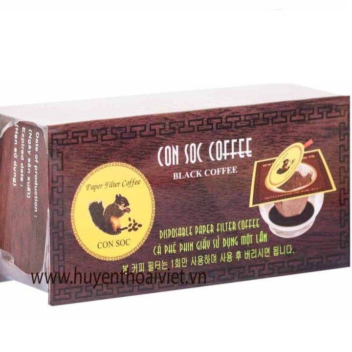 ( 01 Hộp -10 Gói)Cà phê Con Sóc phin lọc Đơn Đen( Màu Đen) | Lazada.vn