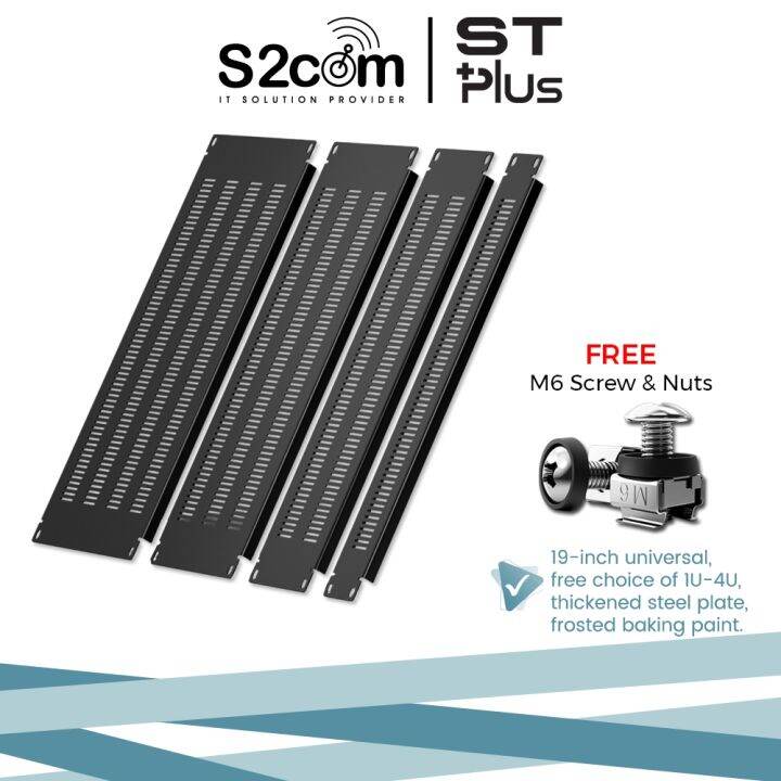 1U 2U 3U 4U Vented Blank Panel For Server Rack With M6 Screw & Nuts | Lazada