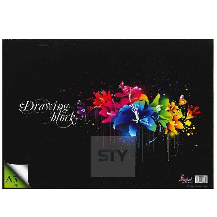 A3 135gsm Drawing Block Sketch Paper S1353 Art Kertas Lukisan Kertas ...