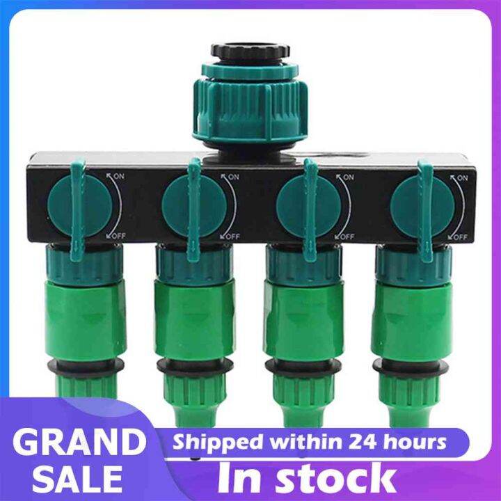 Garden Drip Irrigation 4 Way 4/7 8/11 Hose Pipe Splitter (Thread ...