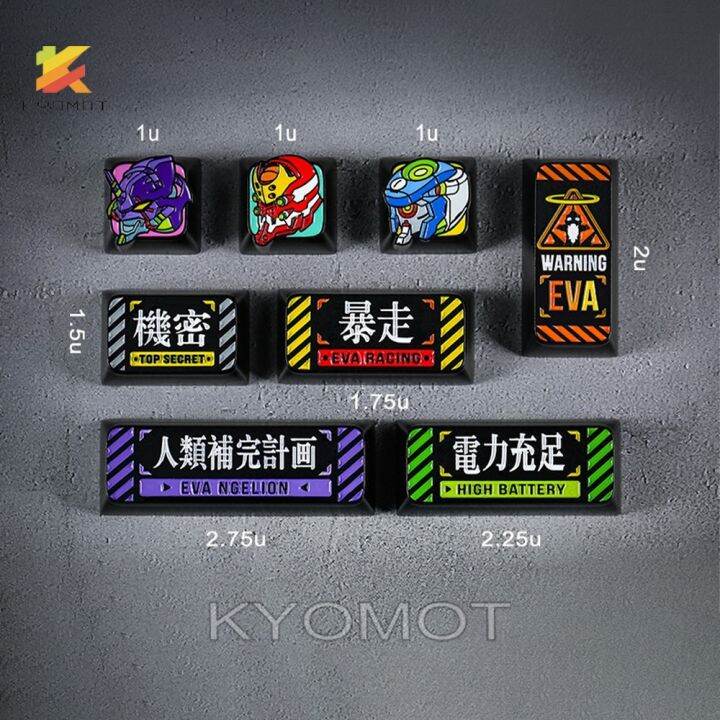 [HOT BXWKLXIHKKLW 588] KYOMOT Anime Keycaps EVA 00 EVA 01 EVANGELION 02 ...